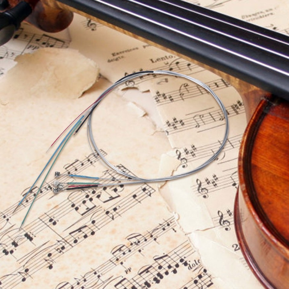 4pcs Violin String Set Steel Wire Strings Violin Strings Replaceable 4/ ...