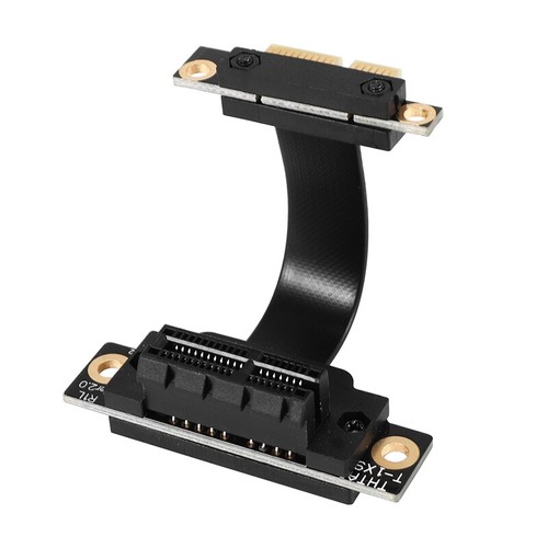 PCIE X1 Riser Cable Dual 90 Degree Right Angle PCIe 3.0 X1 to X1 ...
