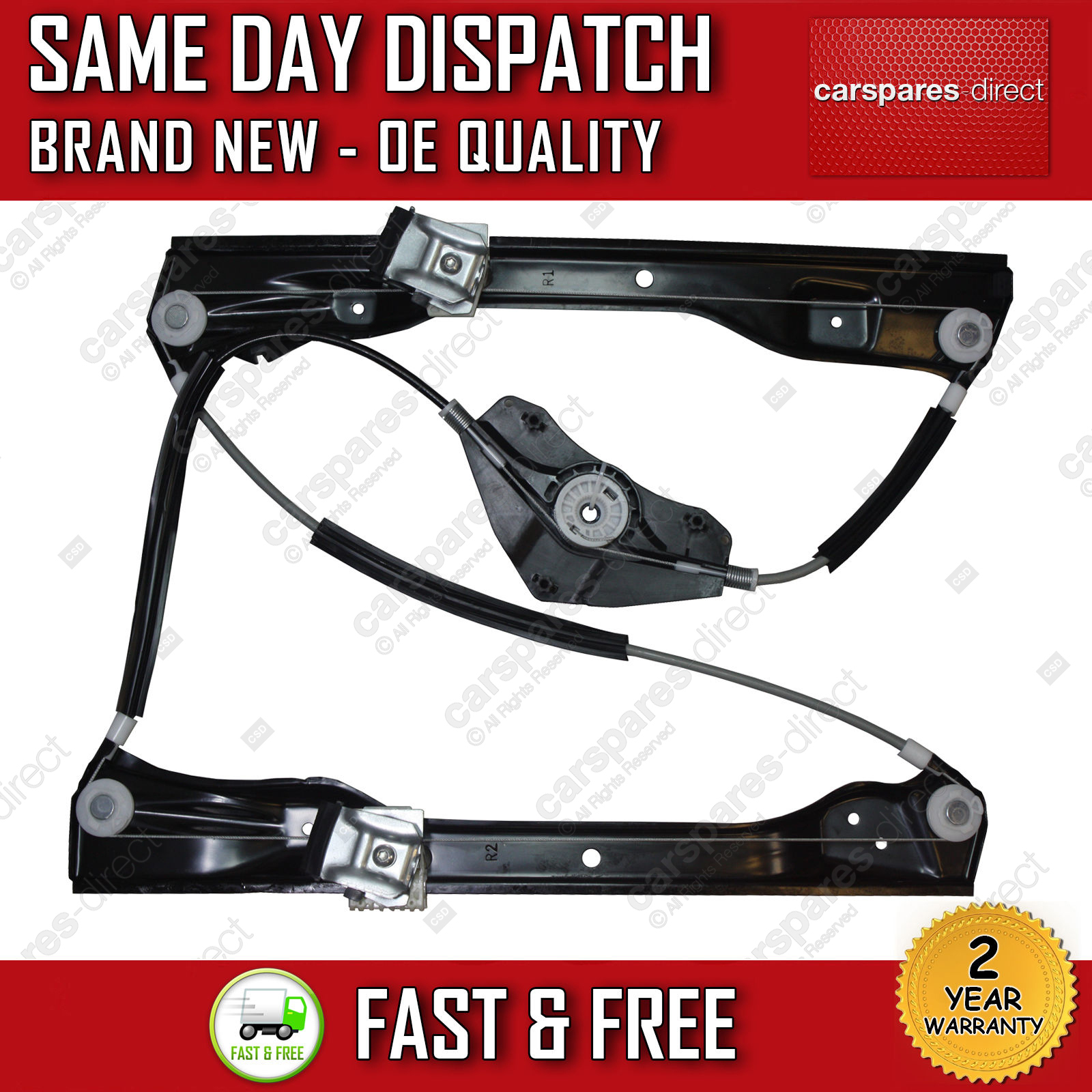 VW PASSAT MK6 B6 FRONT RIGHT SIDE ELECTRIC WINDOW REGULATOR 2005>2011 ...