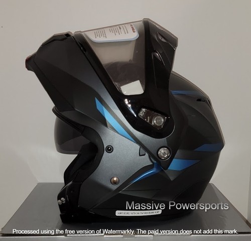 HJC c91 Karan Modular SunScreen Framed Snowmobile Helmet Blue XS Extra ...