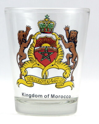 MOROCCO COAT OF ARMS SHOT GLASS SHOTGLASS | eBay