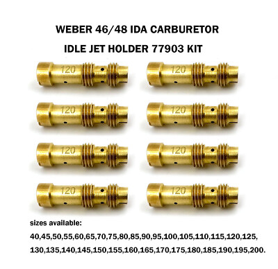 Weber 46/48 IDA Carburetor Idle Jet Holders 77903 Kit | 8PCS | Brass ...