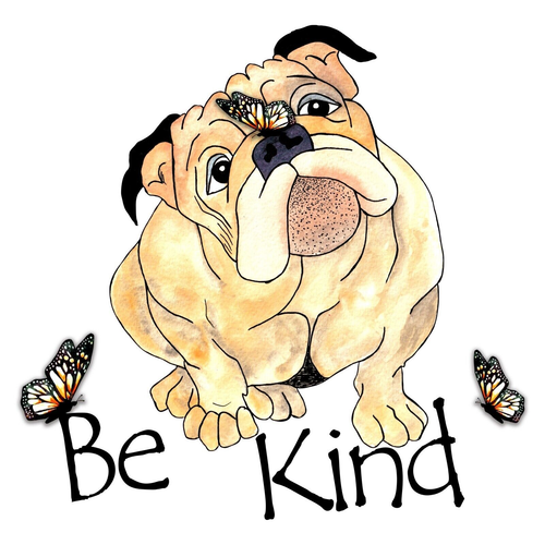 Be Kind Bull Dog Sticker Decal | eBay