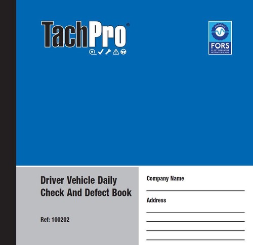 10 Tachpro 50 Page Driver Vehicle Daily Check & Defect Book FORS 100202 ...