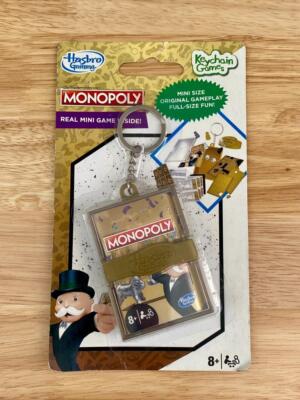 Hasbro Monopoly Keychain Real Mini Game Inside Ages 8+ Original Package ...