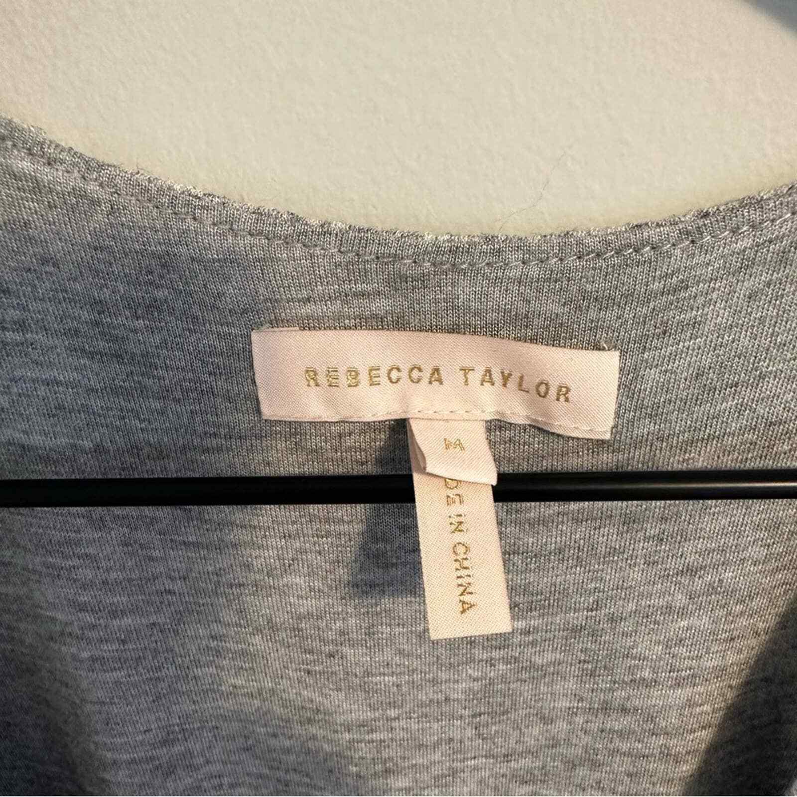 Rebecca Taylor Gray Flax Belted Maxi Dress Medium | eBay