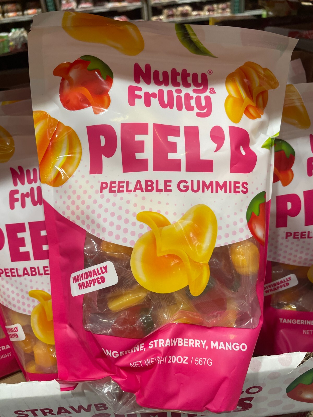 Nutty & Fruity Individually Wrapped Peelable Gummies, 20 oz. assorted ...