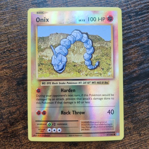 Onix 61/108 - LP REVERSE HOLO XY Evolutions - Pokemon 2016 Common TCG ...