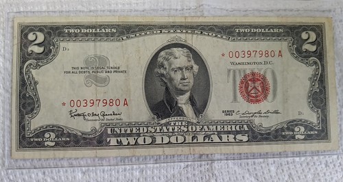 Rare 1963 $2 Red Seal Star Note Error/Miscut | eBay