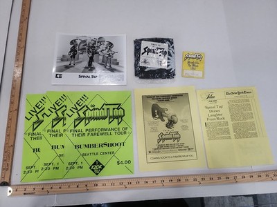 Vintage Spinal Tap Memorabilia Lot Flyers, Backstage Pass, Inflatable ...