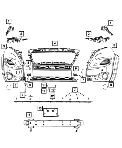 New Genuine Mopar Rail Front Support 2023-2023 OE 68582602AA | eBay