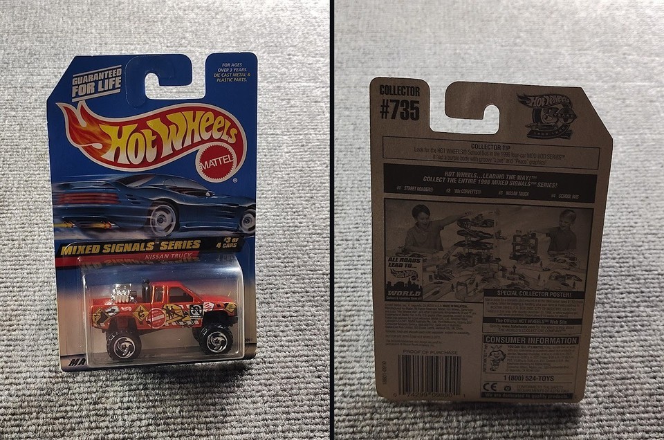 1998 Hot Wheels 735 Mixed Signals Series Nissan Truck Mattel Wheels ...