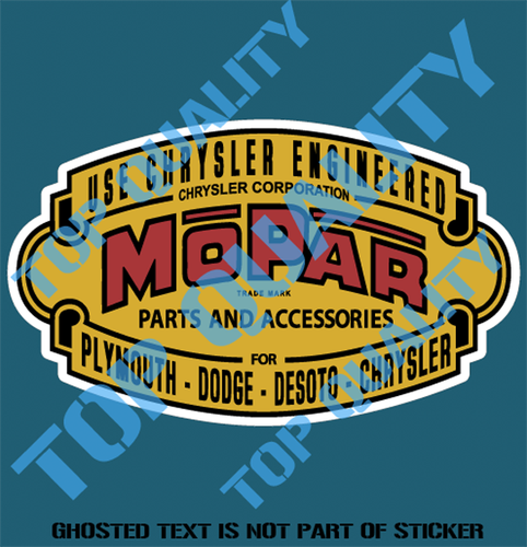 VINTAGE MOPAR PARTS Decal Sticker Illest Vintage HOTROD RALLY DECALS ...