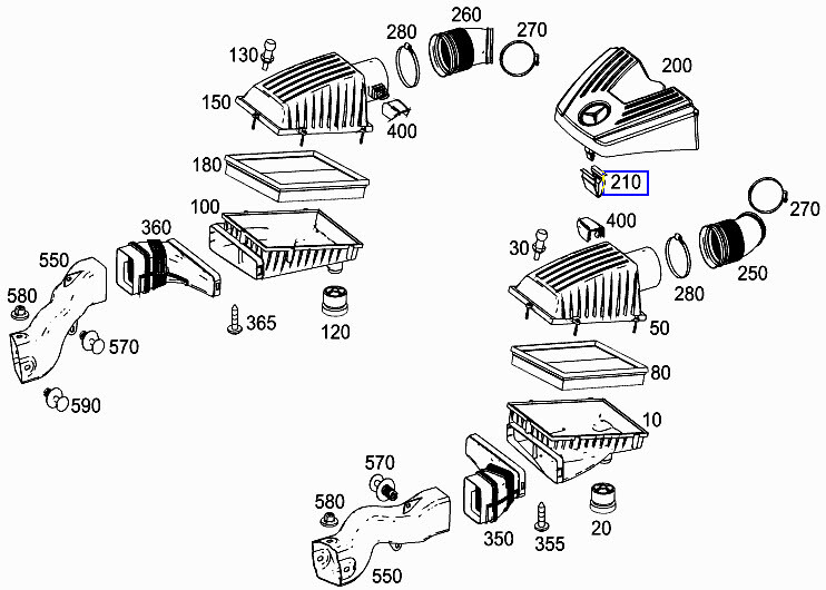 Mercedes Engine Cover/Body Trim Spring Clip Clamp Fixing A0119888978 ...