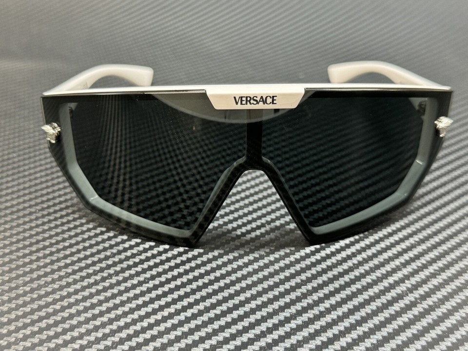 VERSACE VE4461 314 87 White Grey Silver Mirror 70 mm Unisex Sunglasses ...