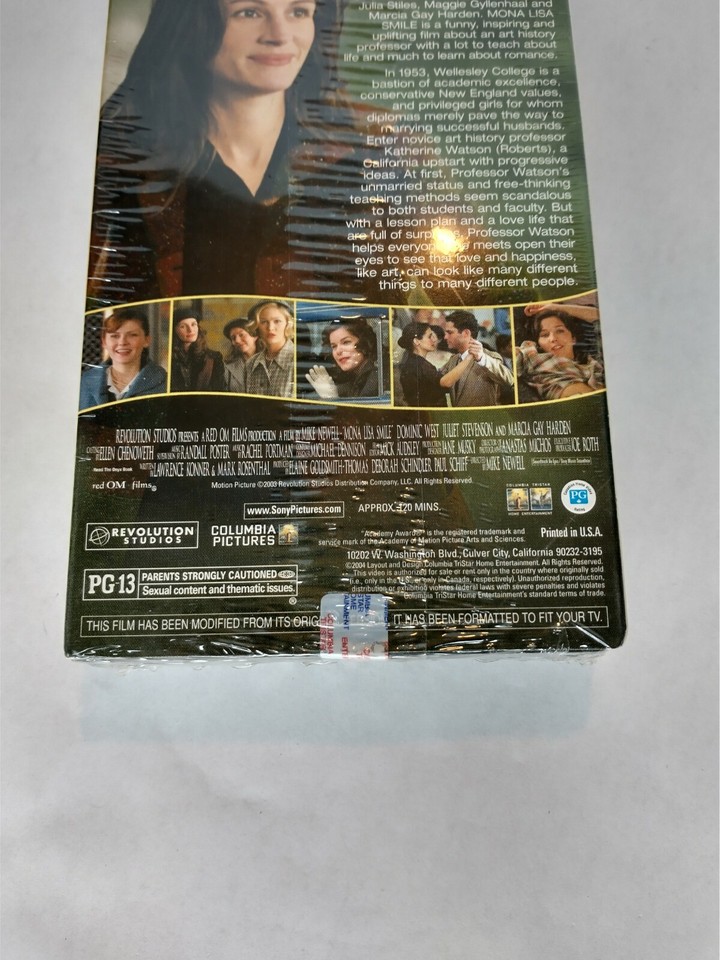 Mona Lisa Smile VHS 2004 Columbia Julia Roberts, Kirsten Dunst ...