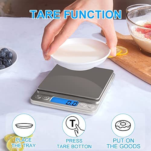 Small Digital Food Scale Ounce/oz And Gram Scale Kitchen Scale 3000g/0 ...
