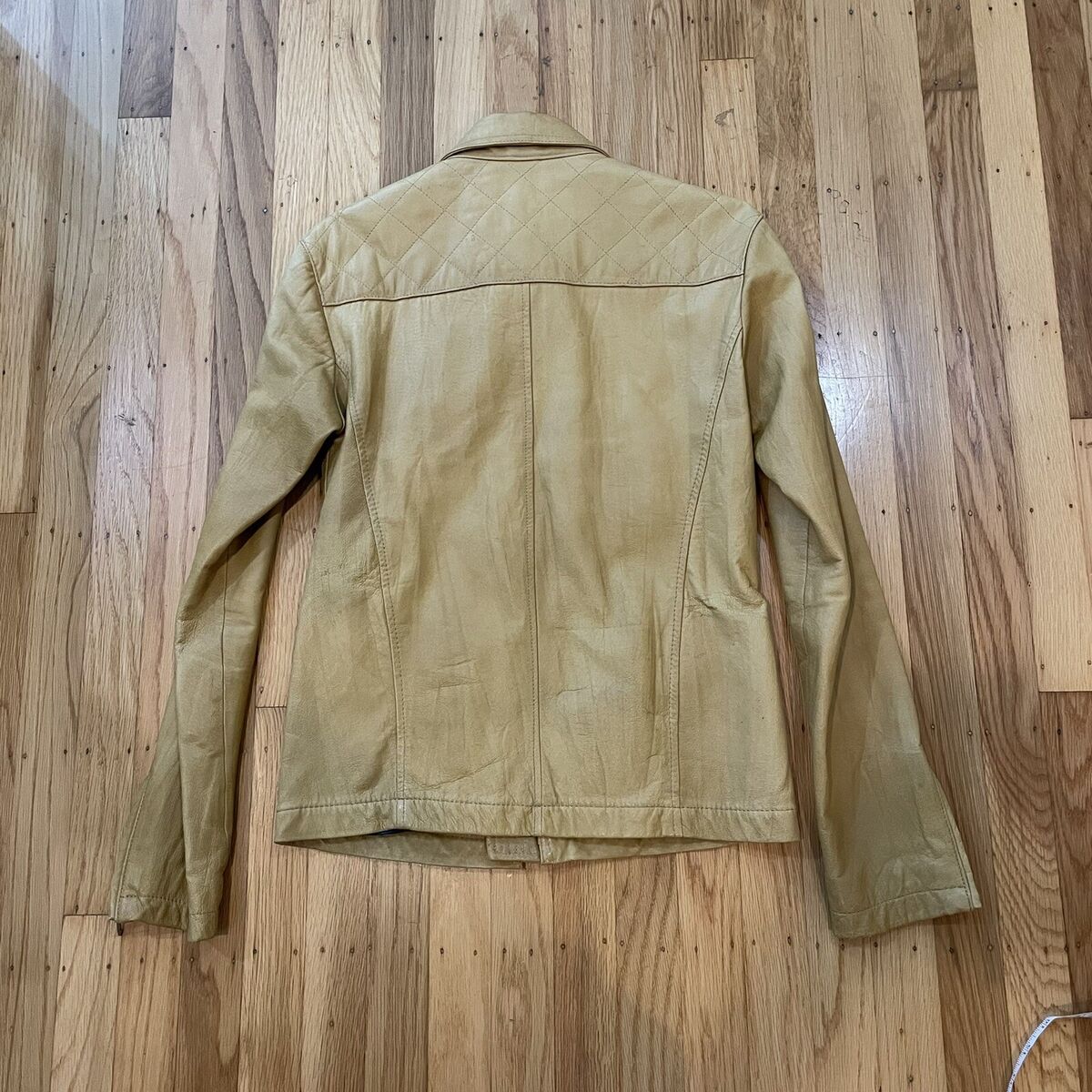 Tornado Mart Japan Yellow Leather Shirt Jacket Zip-up Men's Tornado Mart Japan Yellow Leather Shirt Jacket Zip-up Men's