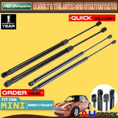 4x Gas Struts for Mini Cooper R50 R53 Cooper S R52 2002-2006 Bonnet ...