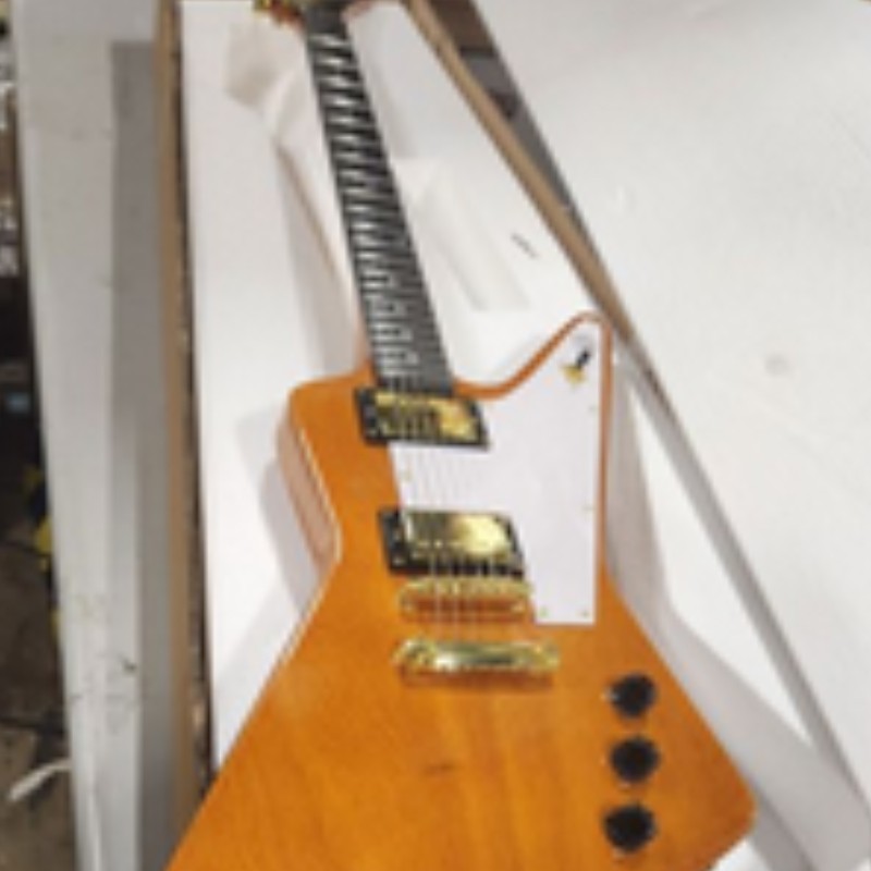 Yellow Explorer Electric Guitar HH Pickups Gold Hardware Rosewood ...