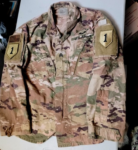 U.S. ARMY OPC MULTICAM CAMO COMBAT COAT - 1st INFANTRY DIVISION - EIB ...