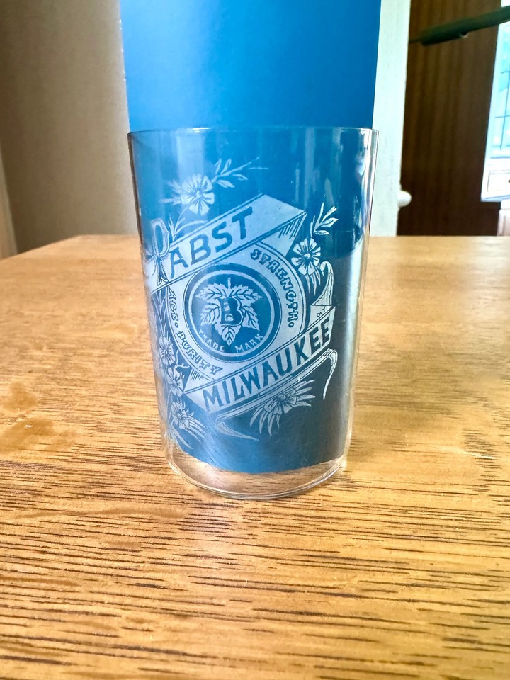 1895 Pabst Beer Etched 3 1/2" Glass | Pre-Prohibition Pabst Milwaukee ...
