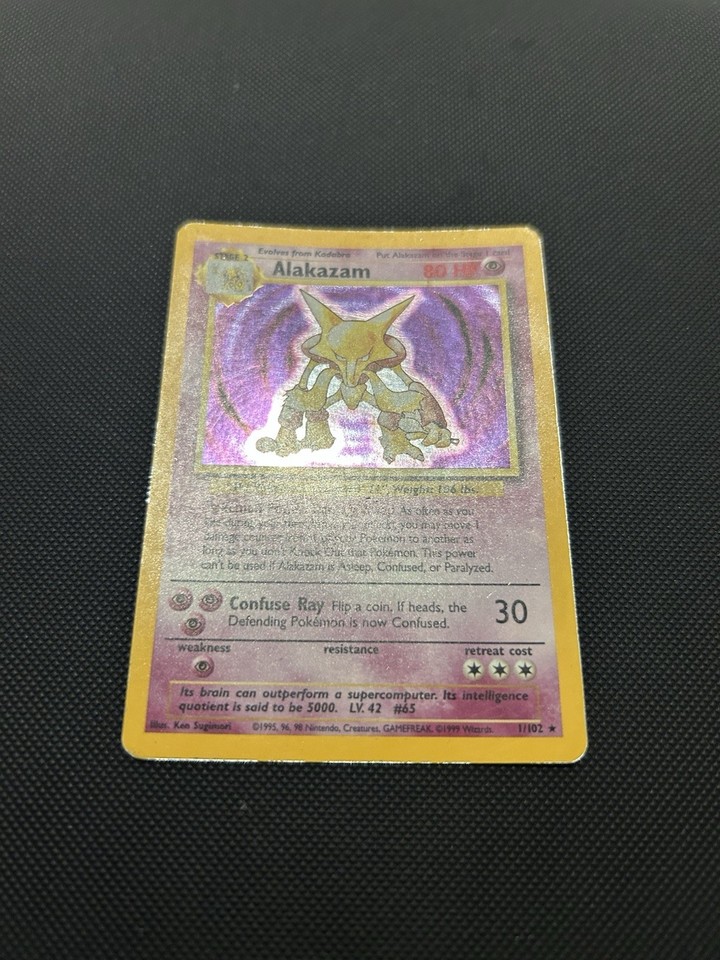 Alakazam 1/102 | Base Set | Holo Pokemon Card HP | eBay UK