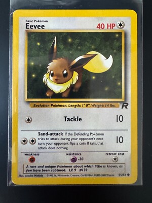 EEVEE Team Rocket Set 55/82 Common Pokemon Card Unlimited NM/LP | eBay