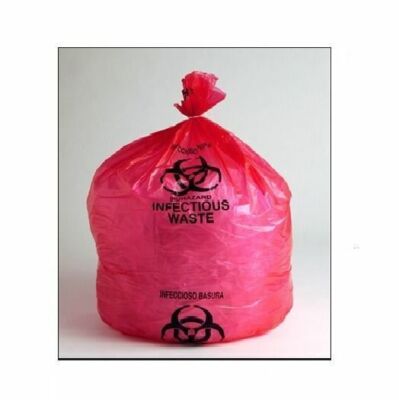 45 Gallon Red Infectious Biohazard Waste Bag 1.5 Mil 40" x 46", 60 Bags ...
