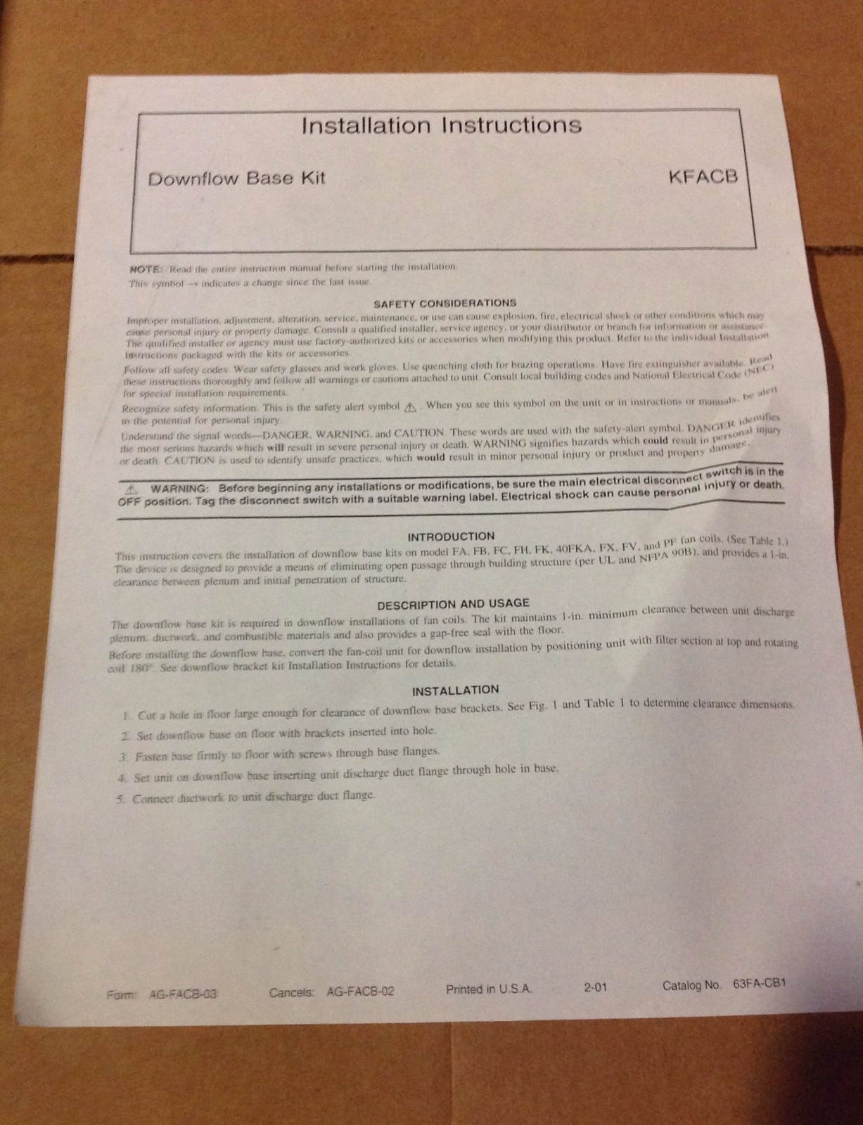 ~Discount HVAC~ OS-CB0401FCB - Orion Downflow Base Kit KFACB0401FCB | eBay