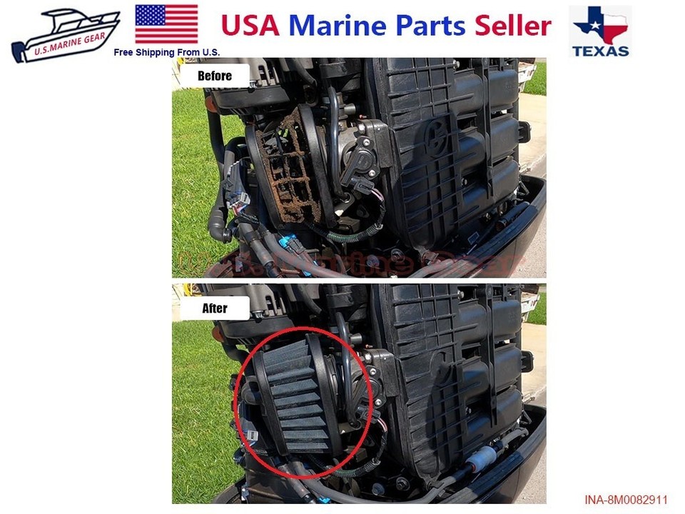 Mercury Outboard Intake Air Filter 75HP 80HP 90HP 100HP 115HP 4 Stroke ...