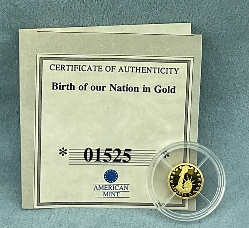 American Mint 0.5 Gram 14K Gold Proof Round Symbols of Freedom-Statue ...