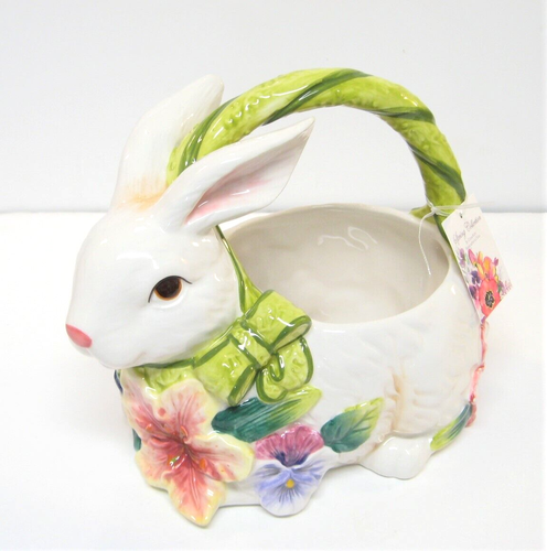 Corner Ruby Pottery Handled Easter Bunny Basket - NEW | eBay