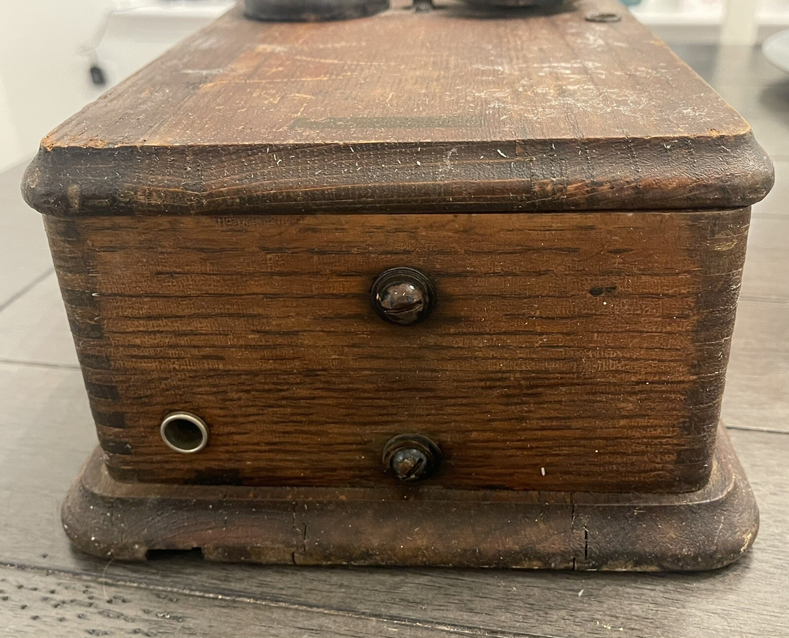 Antique ~ VINTAGE ~ Kellogg ~ Phone Ringer ~ Wooden Bell Ringer Box ...