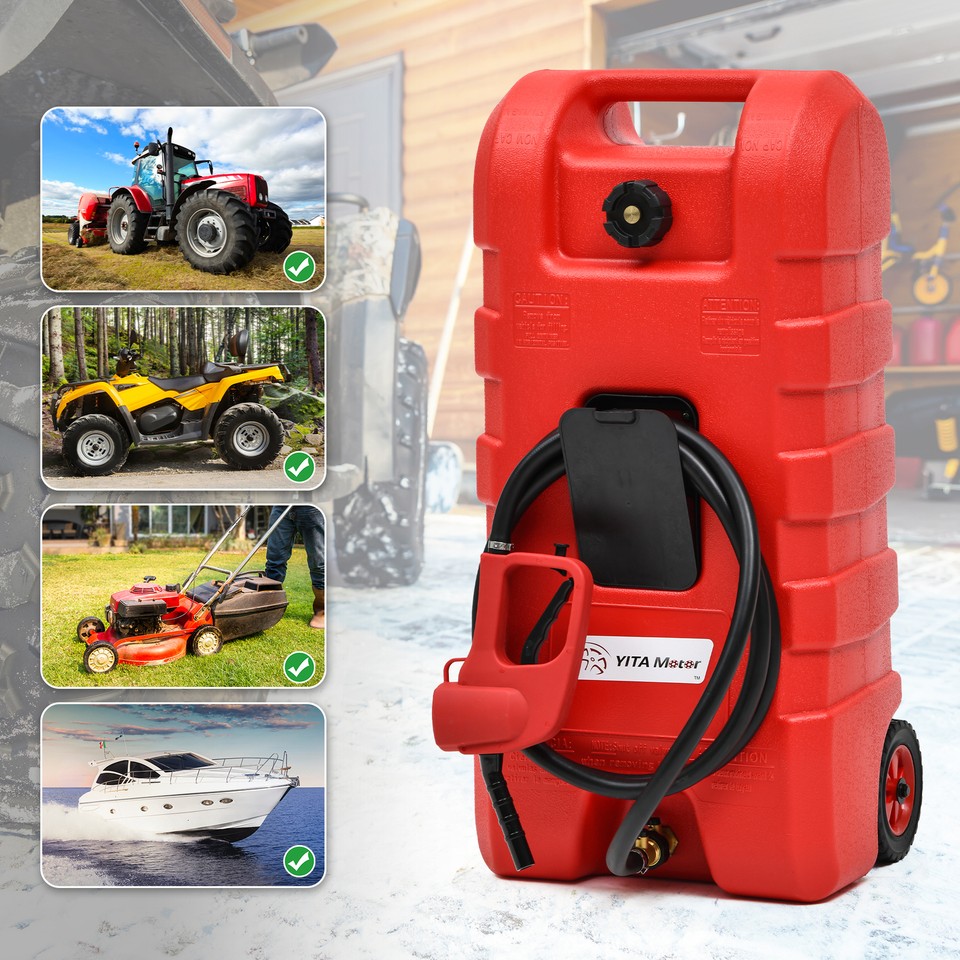 TAUS 15 Gallon Fuel Caddy Portable Fuel Storage Tank Gasoline Diesel ...