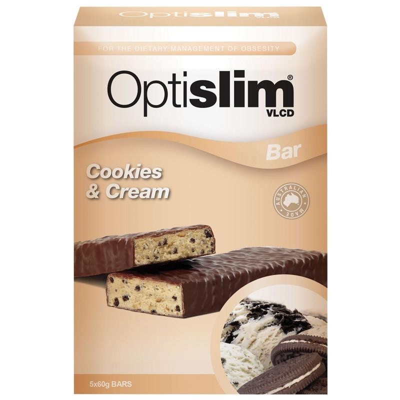 Optislim VLCD Bar Cookies and Cream Bars 5 Pack ozhealthexperts | eBay