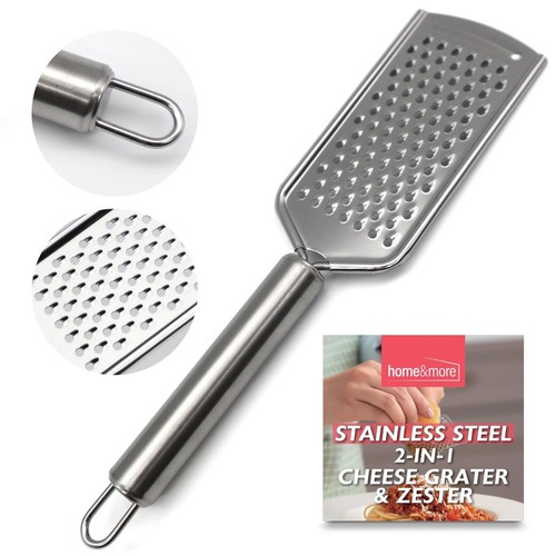 Hand Held Cheese Grater with Stainless Steel Handle Ginger Lemon Zester ...