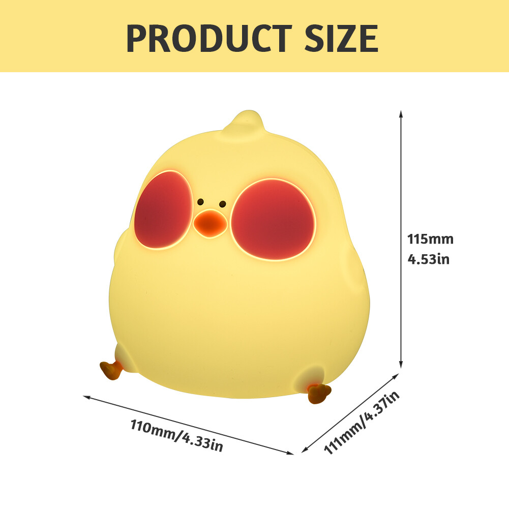 LED Night Light Eye Caring Remote Control For Kids Cute Chick USB ...