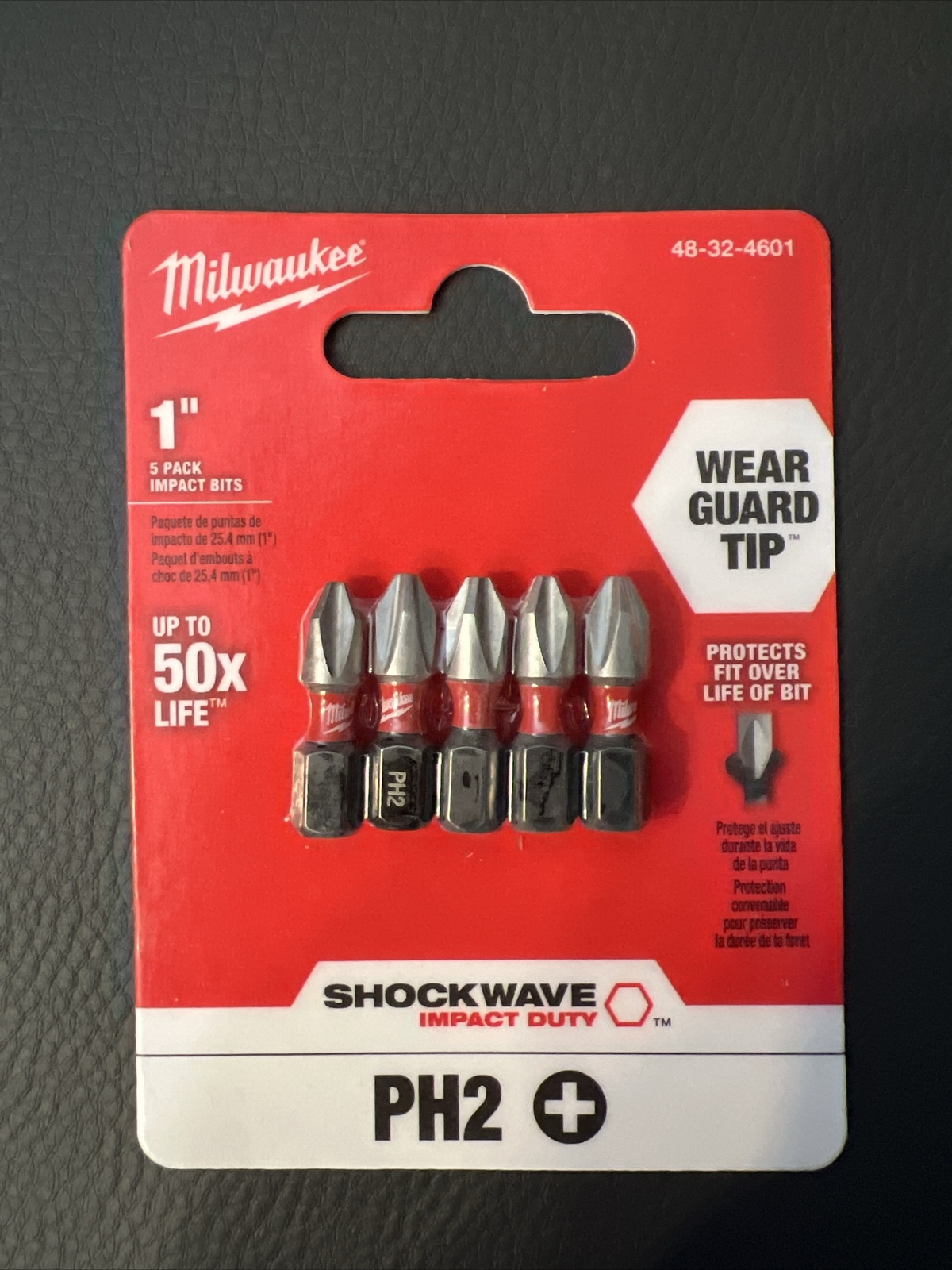 Milwaukee Phillips Head #2 Impact Bits 1” 5-Pack (48-32-4601) | eBay