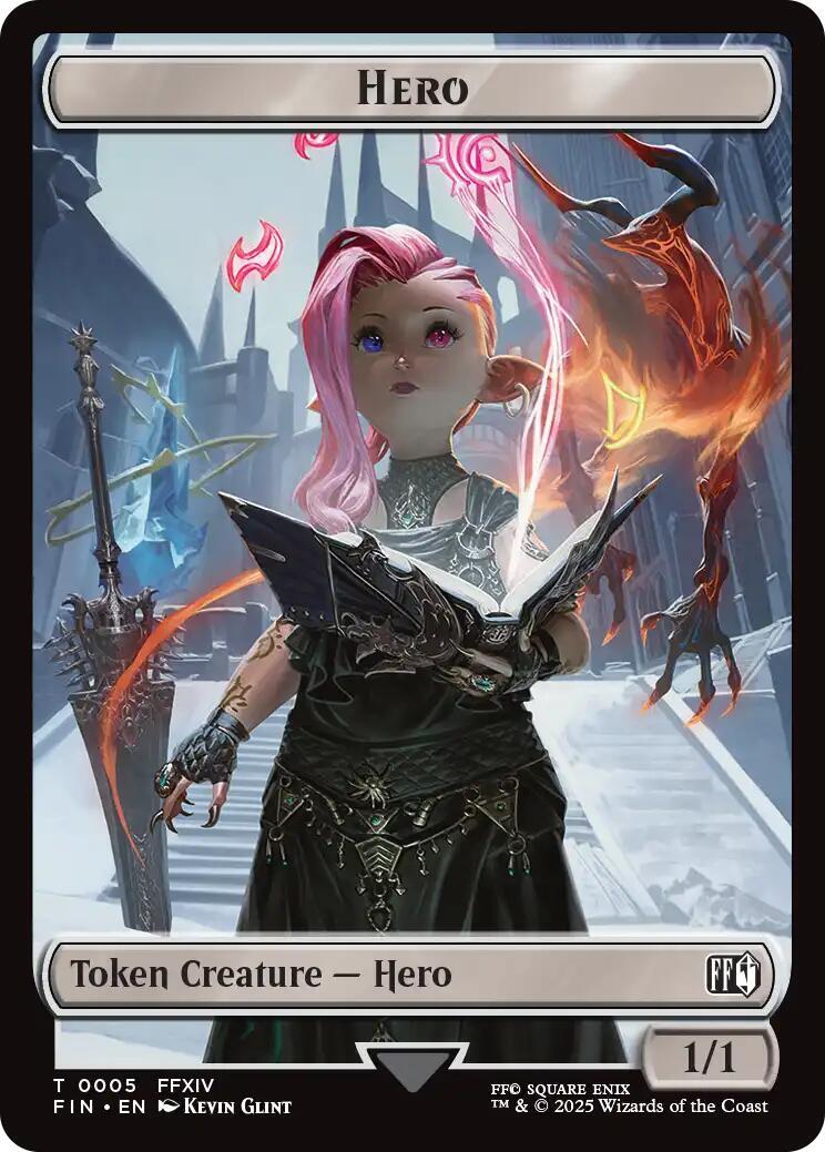 Hero (0005) // Treasure (0023) Double-Sided Token Final Fantasy Regular ...