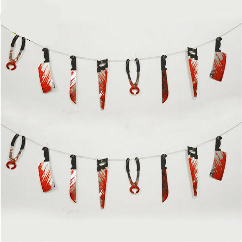 Haunted House Halloween Bloody Weapons Horror Creepy Outdoor Decor ...