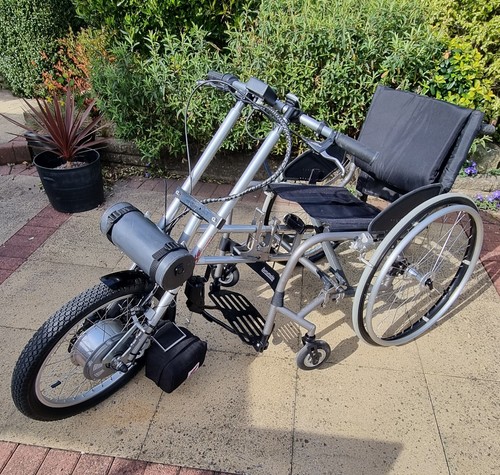 Wheelchair - TiLite TX + Trike / Tractor Attachment (Battery Operated ...