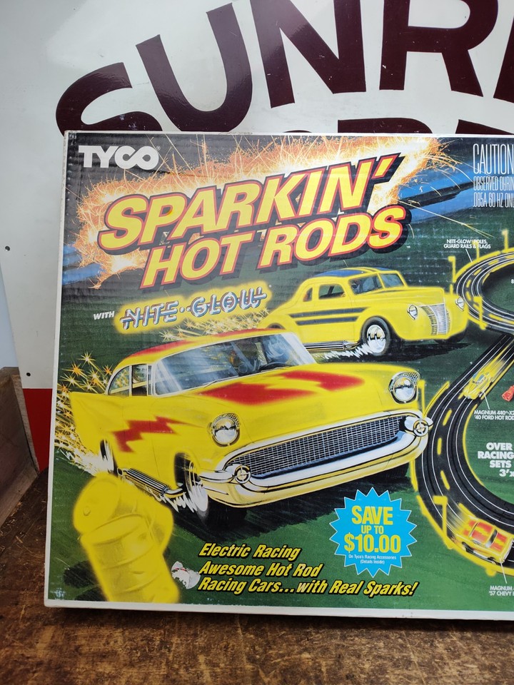 Nos Original 1992 TYCO Sparkin' Hot Rods Racing Track Slot Cars Sealed ...