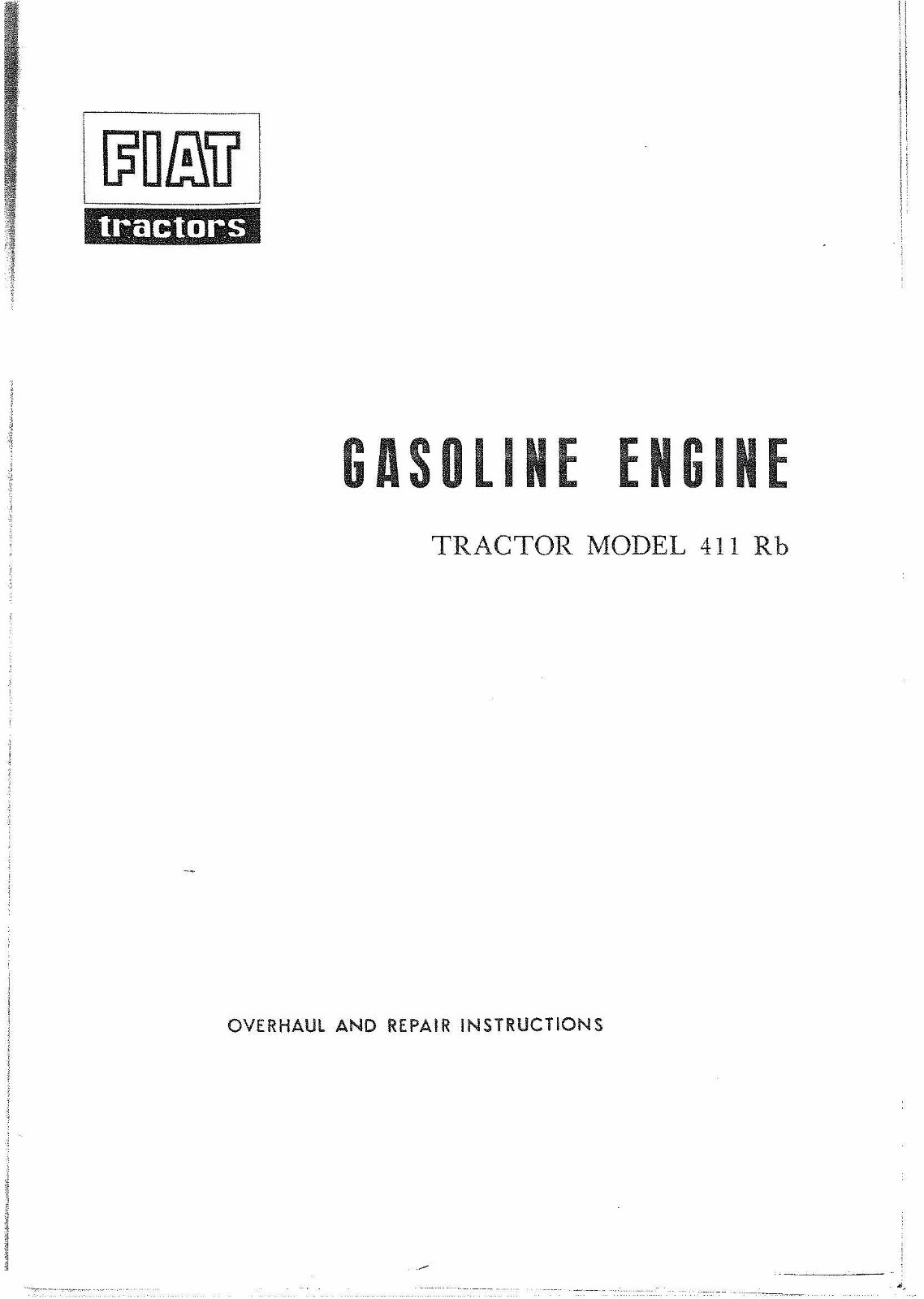 Fiat Tractor 411r Service Manuals & 415 Manual supplement 8 manuals CD ...