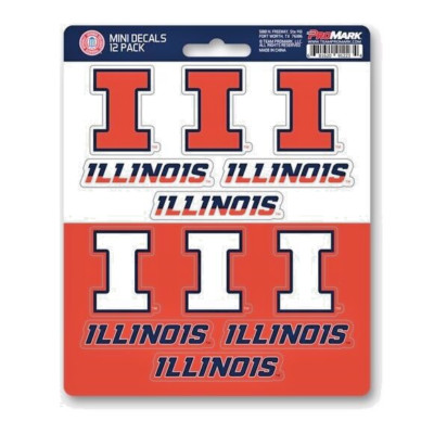 Illinois Fighting Illini Vinyl Die-Cut Sticker Set / Decal Sheet *Free ...