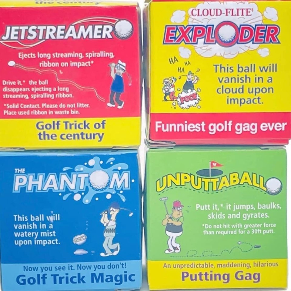 Awesome 4 Pack Trick Golf Balls Exploding Phantom Jetstreamer ...