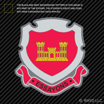 Army Corps of Engineers ESSAYONS Crest Sticker military engineering | eBay