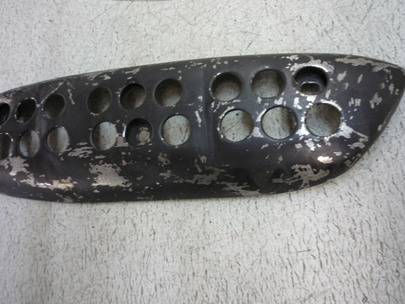 HONDA CL350 CL 350 SCRAMBLER LEFT EXHAUST MUFFLER PIPE HEAT SHIELD ...