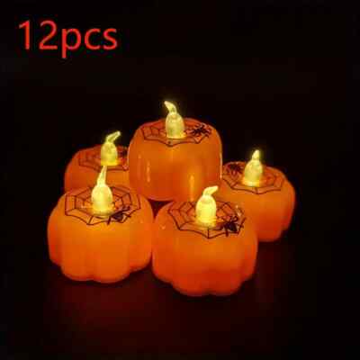 12pcs Electronic Candle lights Halloween decorations glow electronic ...