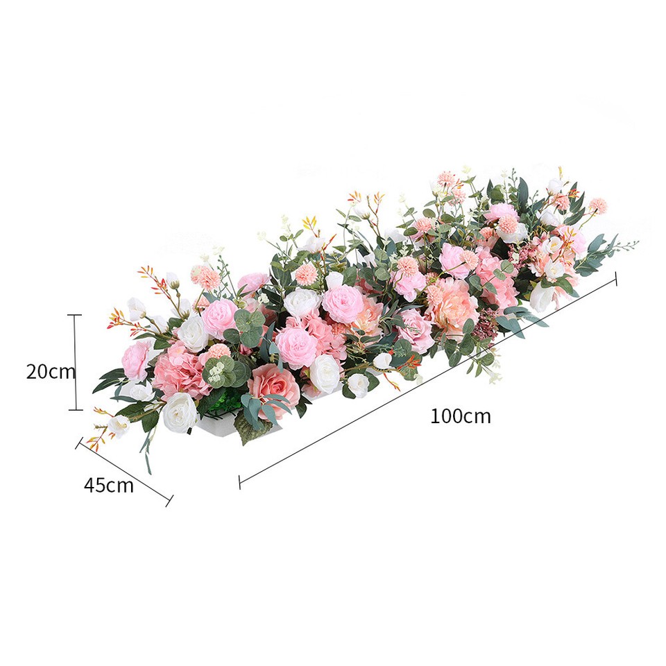 Artificial Wedding Floral Flower Row Table Backdrop Arch Arrange Decor ...